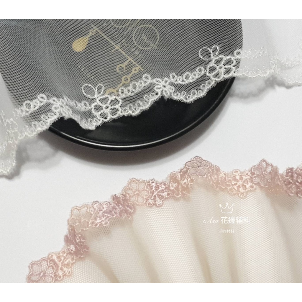 《iAsa愛莎の》手作材料 日單精美小花朵網紗刺繡蕾絲Lolita花邊diy手作娃衣童裝洛麗塔 | 蝦皮購物
