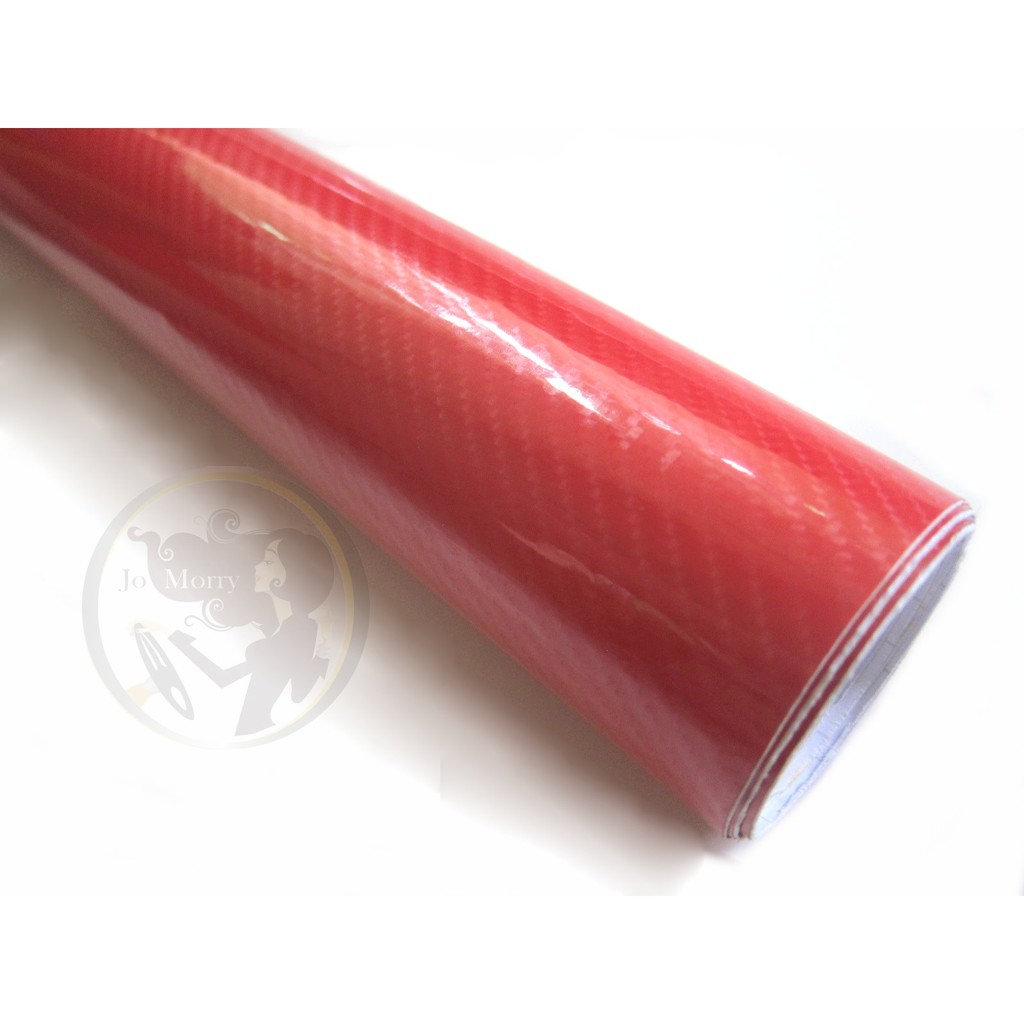 小膜女【6D碳纖維紅色】2D 3D 4D 5D CARBON 卡夢 貼膜 透氣槽 152寬 三層材質 | 蝦皮購物
