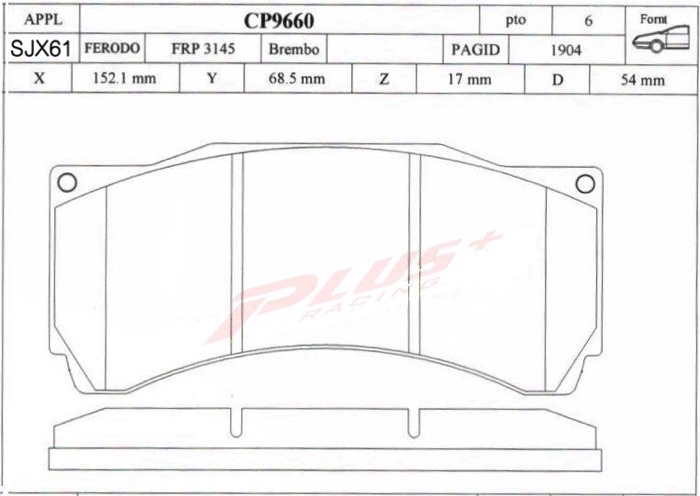 【PLUS+】AP9660 (D54)(同規) 改裝卡鉗 來令片 | 蝦皮購物