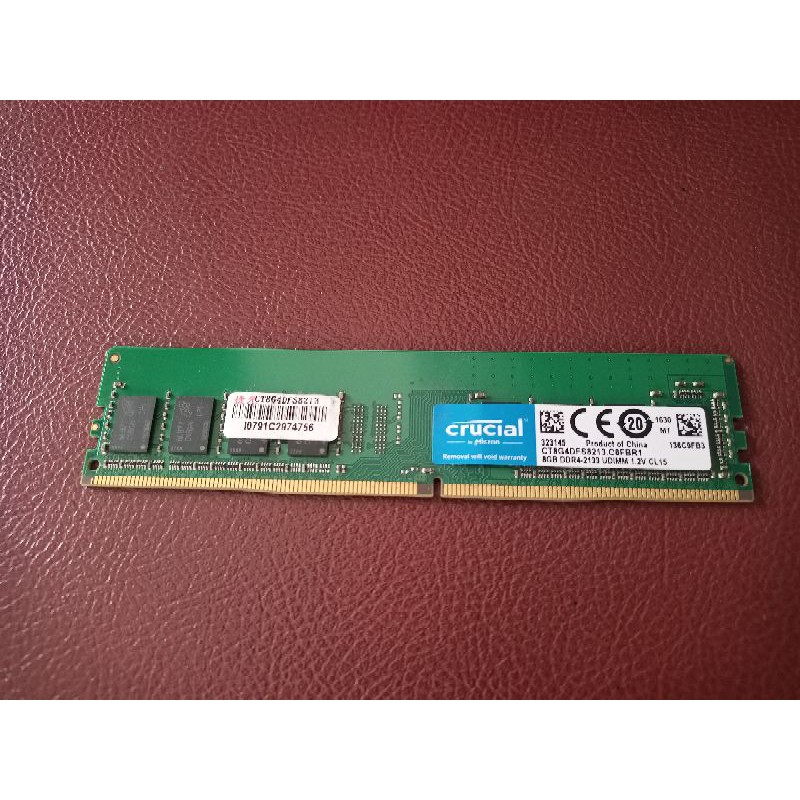 美光Micron Crucial DDR4 2133 8G 8GB 1.2V/終保 單面顆粒 晶片桌機 記憶體RAM電腦 | 蝦皮購物