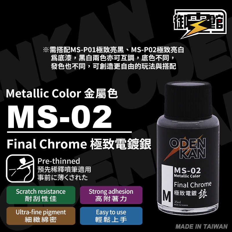 【阿魯的模型小窩】御電館 MS-02 極致電鍍銀(需搭配MS-P系列) (35ml) | 蝦皮購物