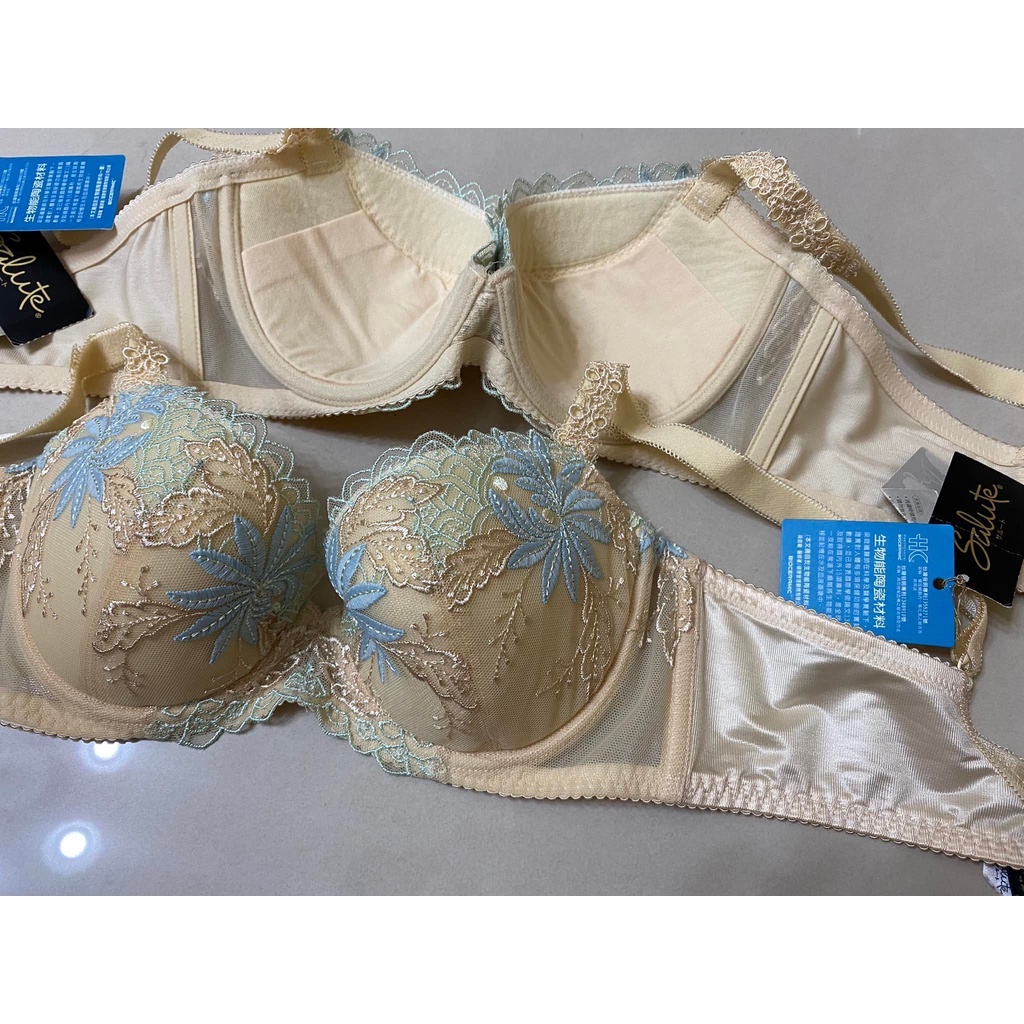 華歌爾 莎露 Salute 刺繡蕾絲 精緻內衣 C70 專櫃進口內衣 淺色 花朵 細緻 | 蝦皮購物