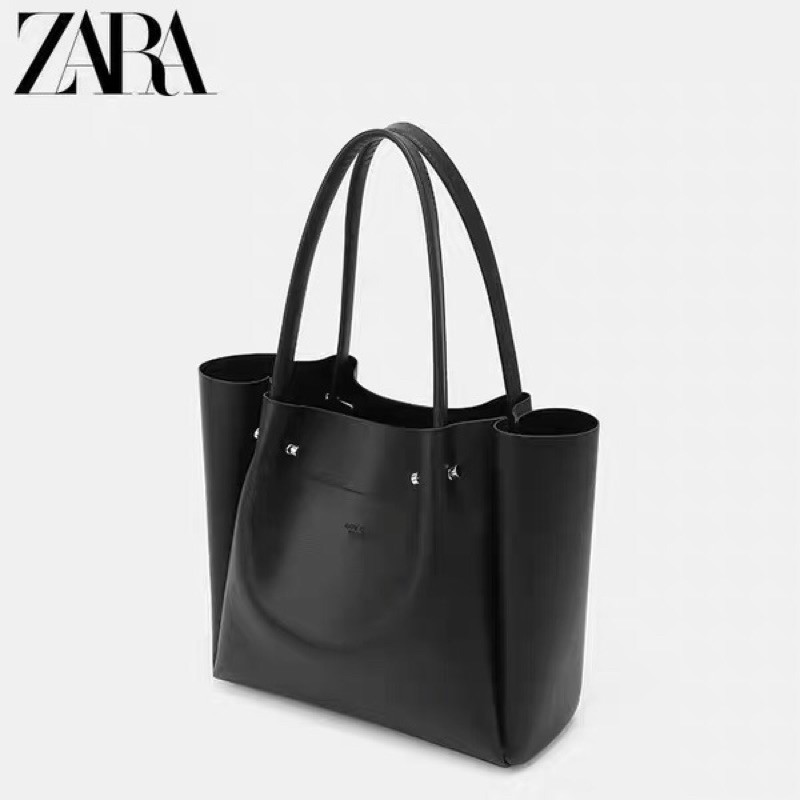 🔥熱銷現貨🔥ZARA大容量托特包2022新款托特包可裝A4筆電 | 蝦皮購物