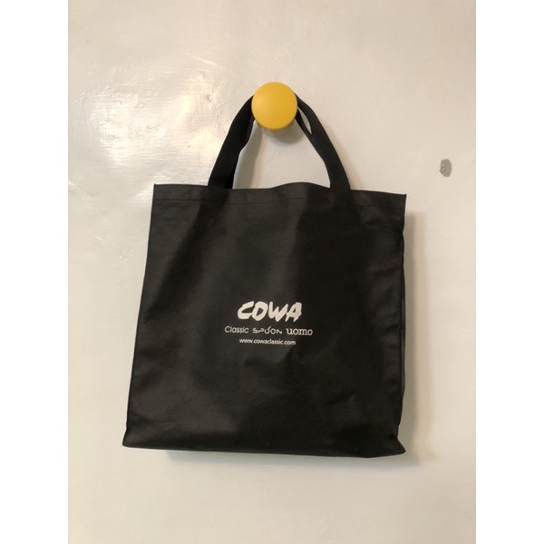 [全新限量絕版正品]Cowa黑色不織布手提環保袋 | 蝦皮購物
