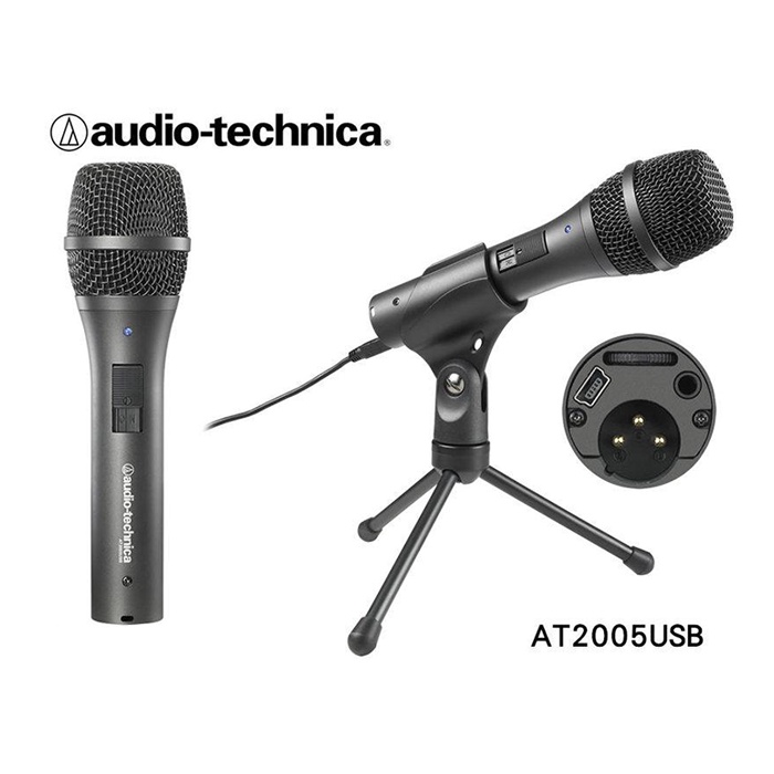 鐵三角 Audio Technica 麥克風 - AT2005 USB 心型指向性動圈式USB/XLR麥克風 | 蝦皮購物