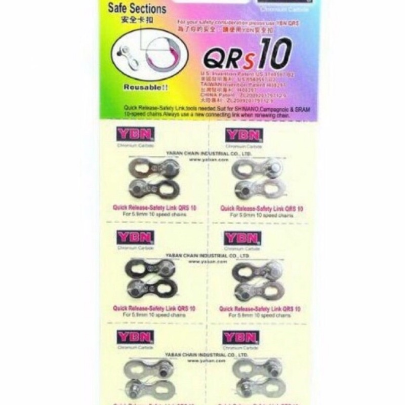 6 packs YBN 10 Speed Bike Chain Quick Link Connectors | 蝦皮購物