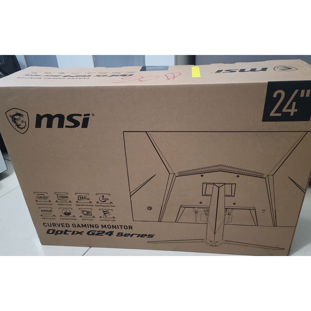 MSI Optix G24C4 24型144HZ VA曲面電競螢幕 | 蝦皮購物