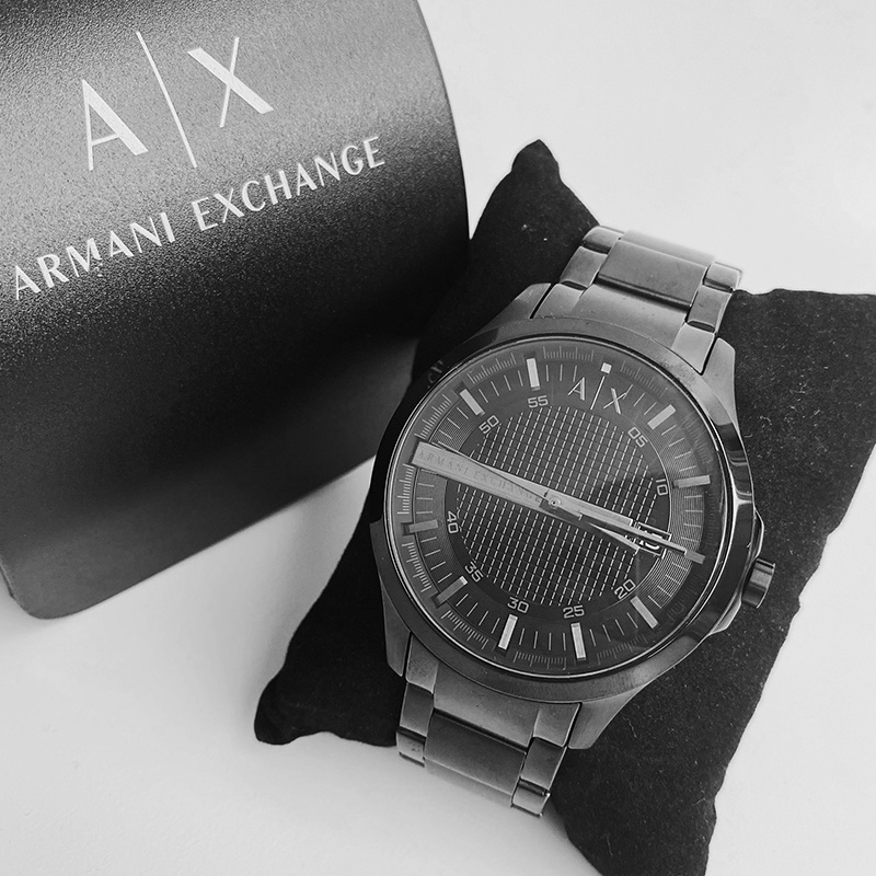 美國百分百【Armani Exchange】AX 手錶 AX2104 鋼錶帶 藍寶石鏡面 日期 阿曼尼 黑G348 | 蝦皮購物