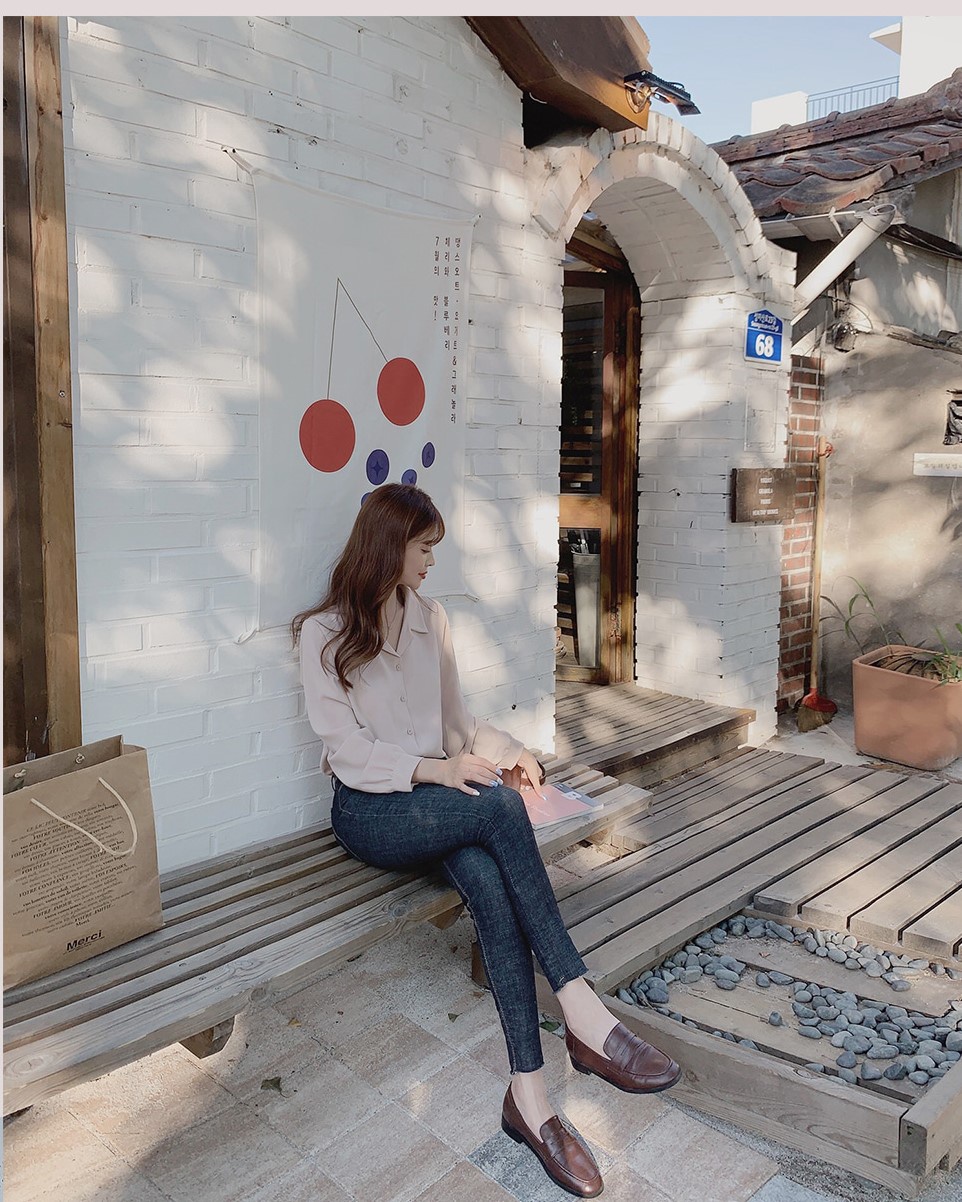 Waroom|斷貨售完不補 四季可穿高質感西裝領防皺襯衫|女裝|正式|OL|雪紡襯衫|溫柔風|長袖襯衫|素面 5505 | 蝦皮購物