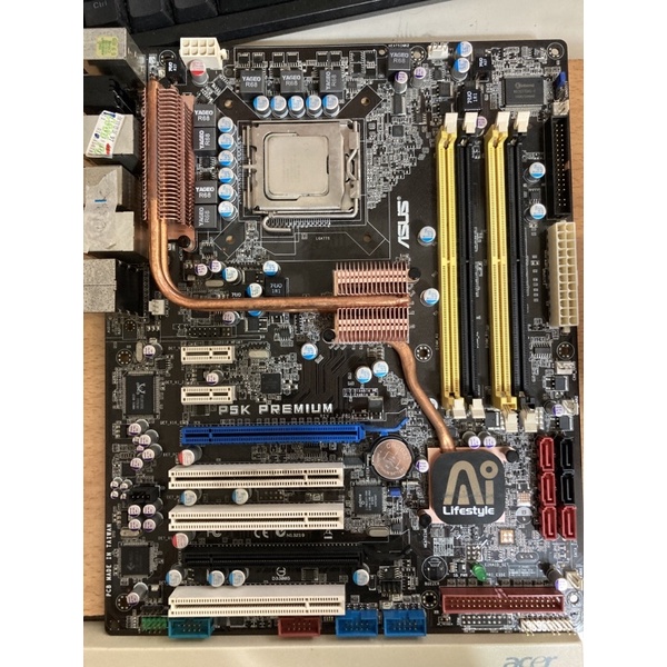 asus 華碩 775 主機板 p5k premium p35 ddr2 含擋板 瑕疵 | 蝦皮購物