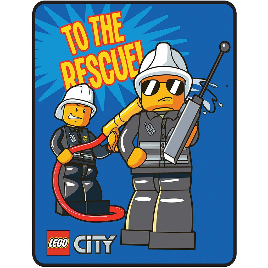 [現貨]樂高空調毯 LEGO City城市系列 消防隊TO THE RESCUE毛毯午睡宿舍 生日交換禮 | 蝦皮購物
