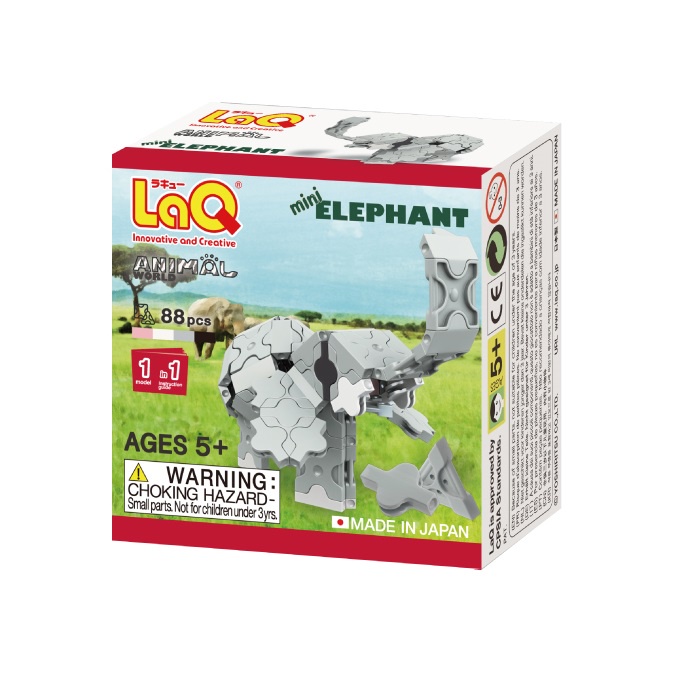 【LaQ】Q版大象 (88pcs) 日本製造立體3D拼接積木/益智玩具/台灣獨家代理 | 蝦皮購物