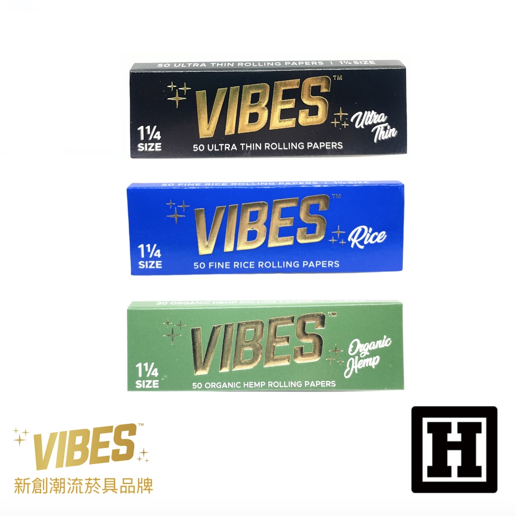 [H Market] 美國原裝 VIBES Rolling Paper 捲菸紙 1 1/4 76mm 捲煙紙 Joint | 蝦皮購物