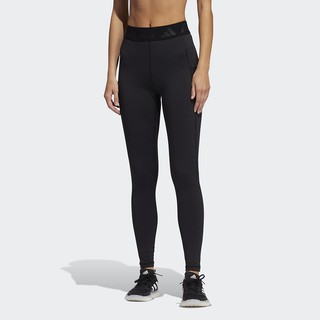 Adidas TECHFIT 3-STRIPES 女裝 長褲 緊身 全長 訓練 中腰 排汗 黑【運動世界】GL0685 | 蝦皮購物