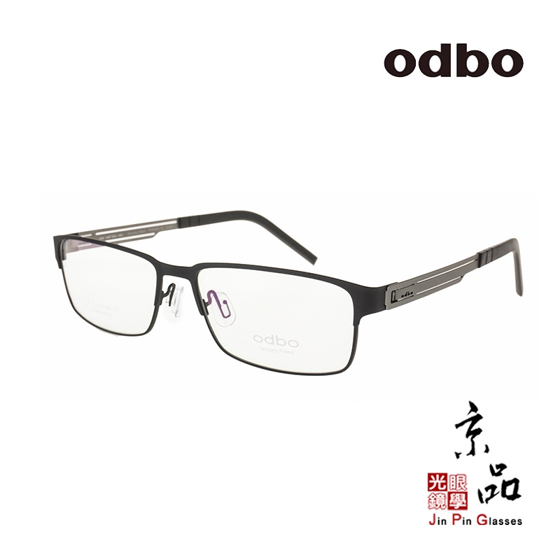 odbo 1716 C13 54mm 黑色面鐵灰鏡腳 混搭色設計款 輕量舒適 鈦金屬眼鏡 公司貨 JPG京品眼鏡 | 蝦皮購物