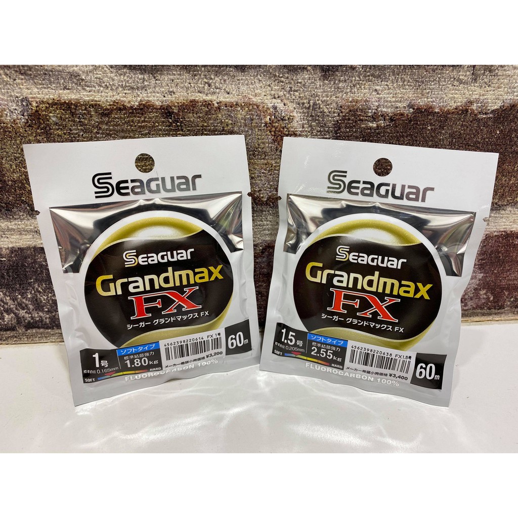 💢 桃園東區釣具【 Seaguar Grandmax FX 60m (黑色包裝) 碳纖線】carbon線 池釣 磯釣 | 蝦皮購物