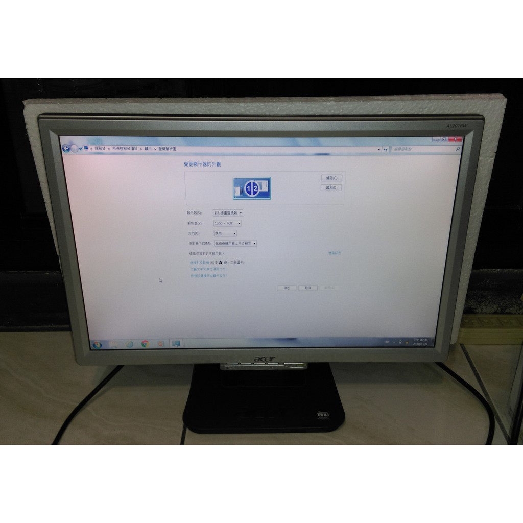 acer宏碁 AL2016W 16:10 解析度1680×1050 20吋 | 蝦皮購物