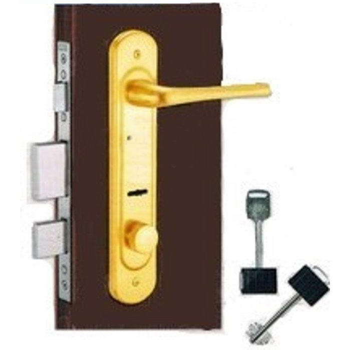 【singcoco】COE E-319 鈦金 五段匣式連體鎖 內外鑰匙 附暗閂 護套式葉片鑰匙 連體水平鎖 | 蝦皮購物