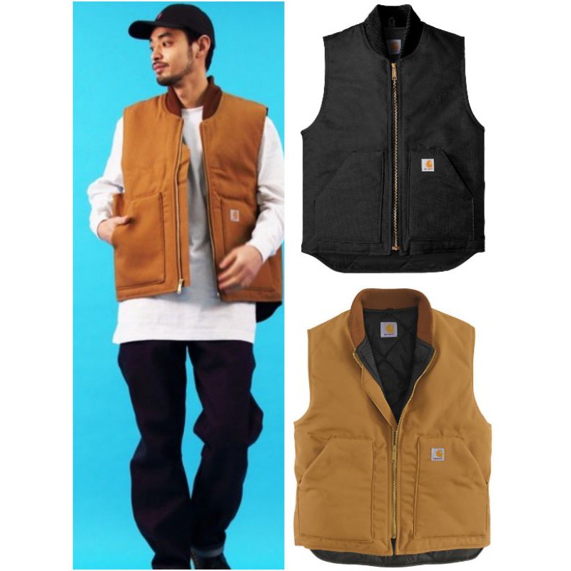 CARHARTT正品代購， V01舊款/106676新款 Duck Vest厚磅防風防潑水工裝背心外套 | 蝦皮購物