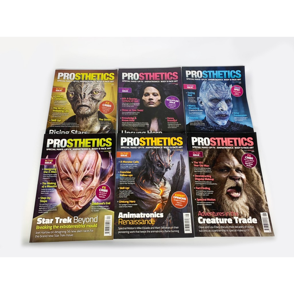 【英國進口】 專業特效化妝雜誌 期刊 季刊 The Prosthetics Magazine 六本合售 全彩頁 詳細解說 | 蝦皮購物