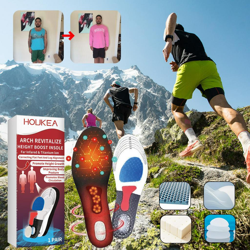 Houkea 矯形足弓支撐鞋墊減少運動疲勞姿勢矯正防滑耐磨鞋墊 1Pair | 蝦皮購物