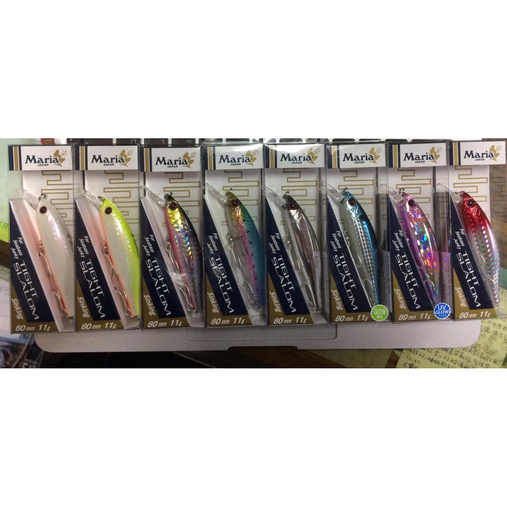 Maria Tight Slalom 80S 11g 米諾 鱸魚 黑鯛 紅槽 金目鱸 石斑 磁心重心轉移 路亞 根魚 三 | 蝦皮購物