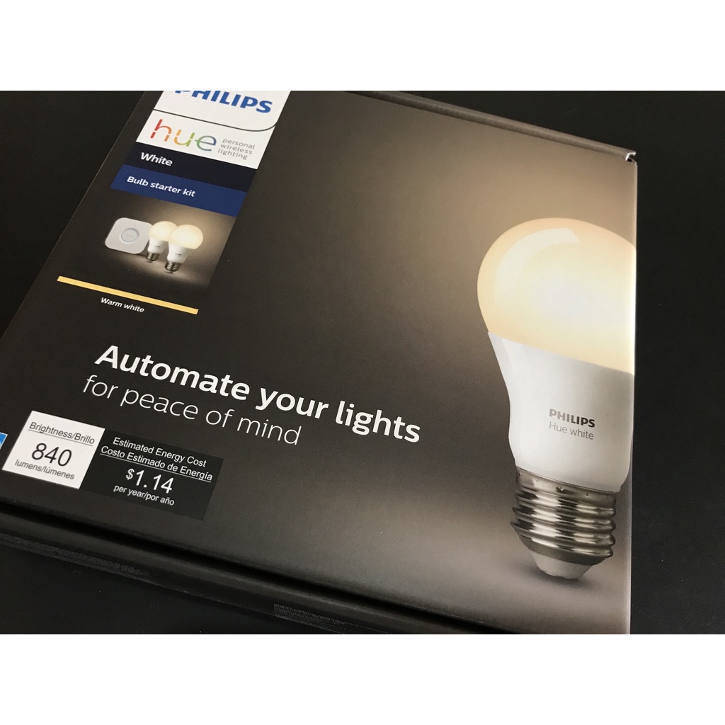 《現貨》飛利浦Philip Hue，Bulb starter kit(Bridhge + 2顆2700k可調亮度燈泡 | 蝦皮購物