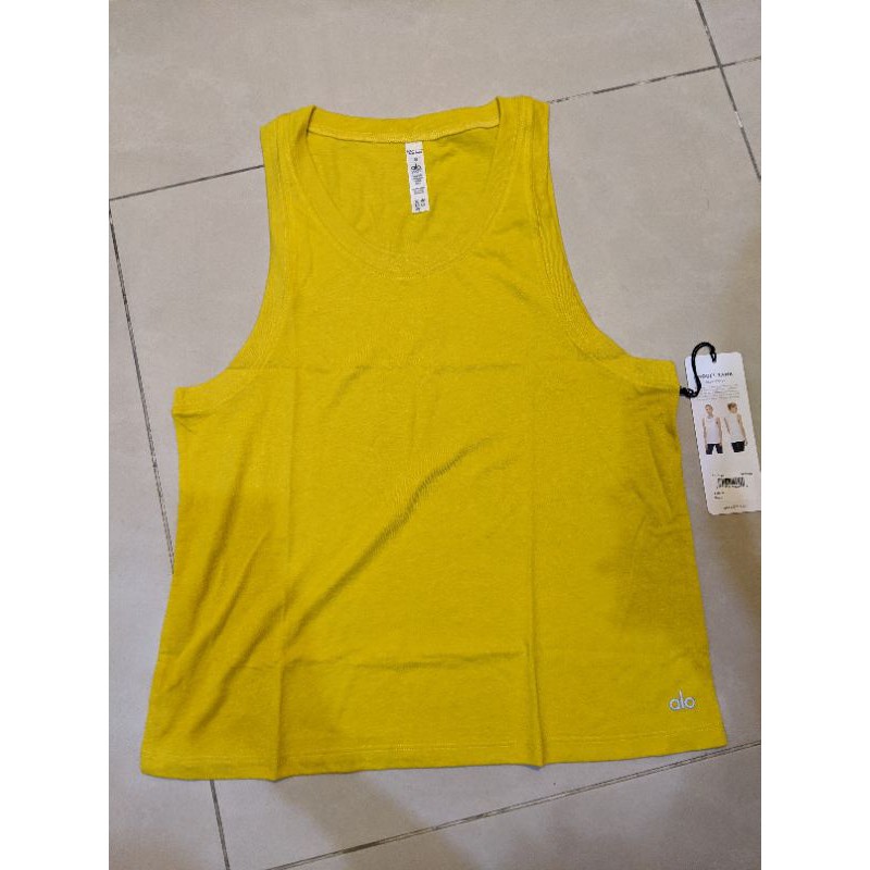 全新Alo yoga, model tank，黃色S號，黑色S號，現貨 | 蝦皮購物