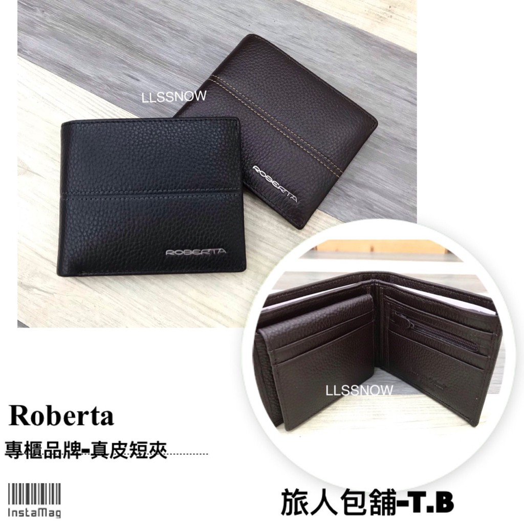 諾貝達roberta義大利進口軟牛皮 雙中線短夾 金屬LOGO短夾 男生短夾 真皮皮夾 短夾 皮夾（現貨） | 蝦皮購物