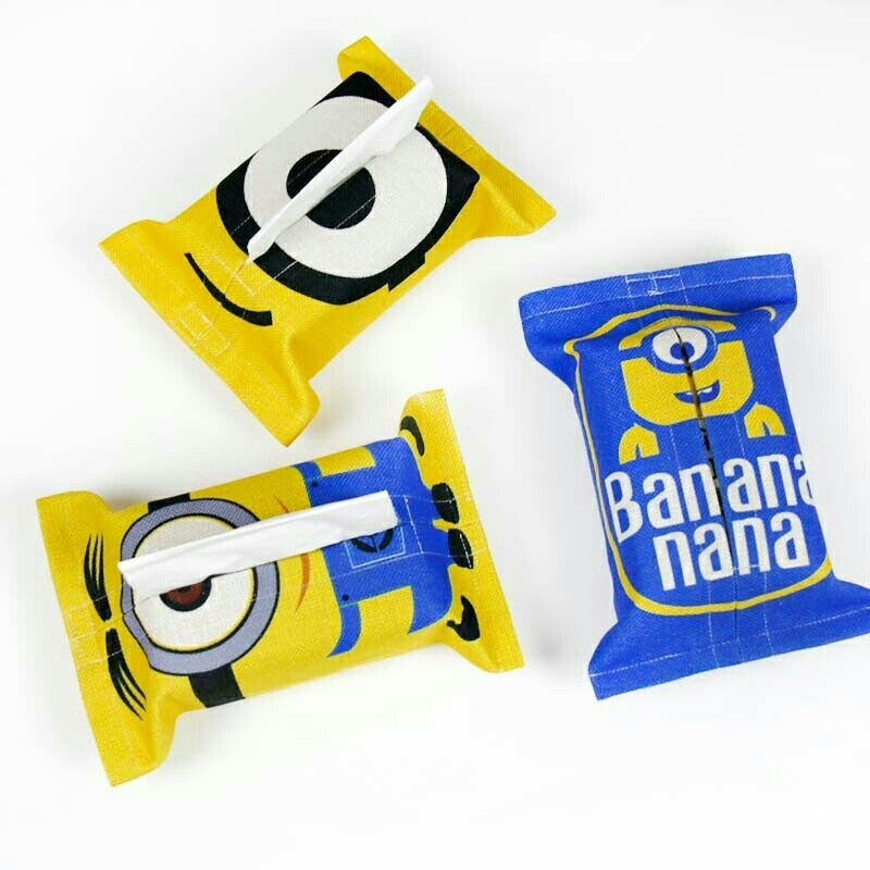 奶爸手工布藝、紙巾盒、小黄人、大眼萌抽紙袋、餐廳、紙巾套、客廳車用平面式、抽紙包 | 蝦皮購物