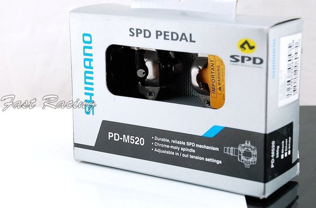 CP值之王 SHIMANO PD-M520 登山車踏板 黑色 380g SPD系統 雙面踏板 卡踏 雙用 ☆跑的快☆ | 蝦皮購物