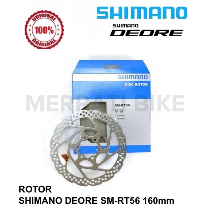 Shimano SM-RT56 Deore 轉子 160mm 6 螺栓原裝碟剎盤 | 蝦皮購物