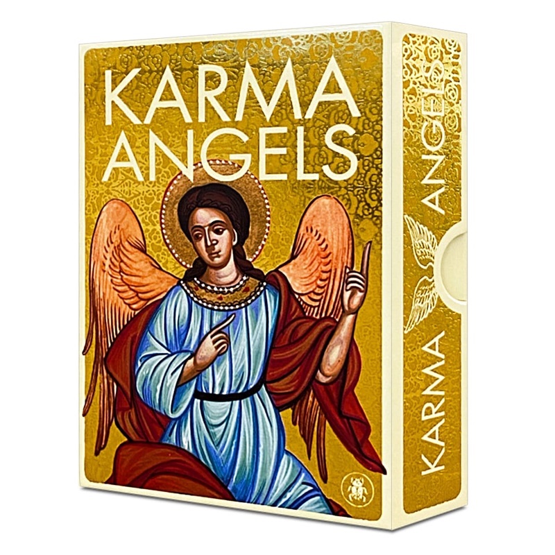 業天使神諭卡,贈中文翻譯｜Karma Angels Oracle，使用燙金方式強調字句讓解讀牌的過程順暢舒適【左西】 | 蝦皮購物