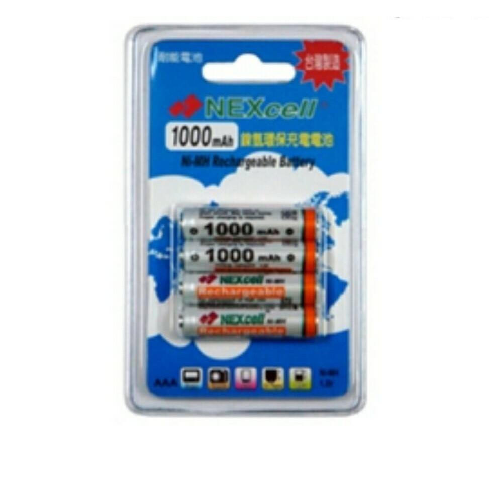 ★NEXcell 1000mAh 4號鎳氫環保充電電池4入★ | 蝦皮購物