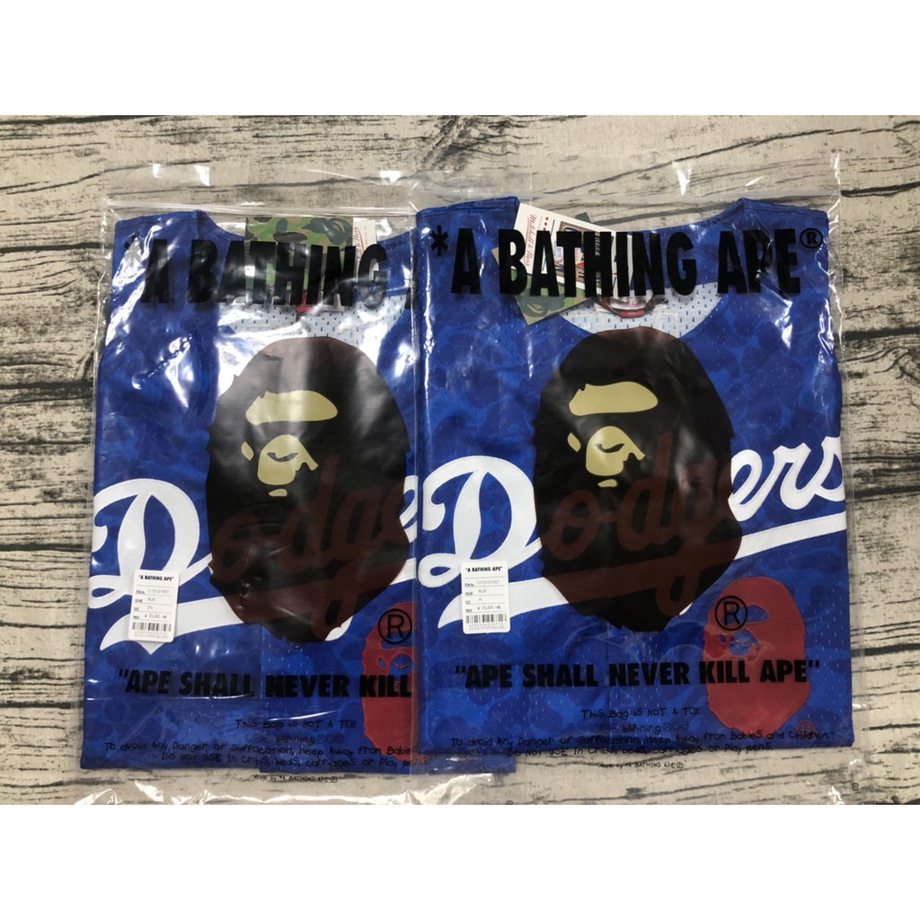BAPE X MITCHELL & NESS X DODGERS 道奇球衣 XL XXL | 蝦皮購物