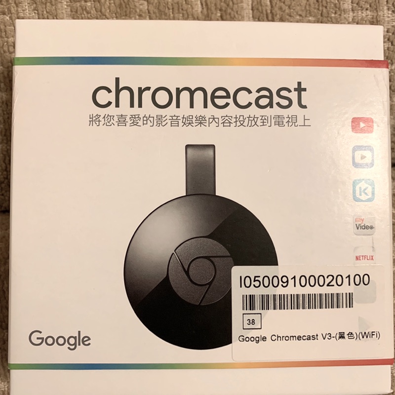 Google Chromecast V3 黑色WiFi 智慧電視棒 HDMI 播放器 全新 | 蝦皮購物