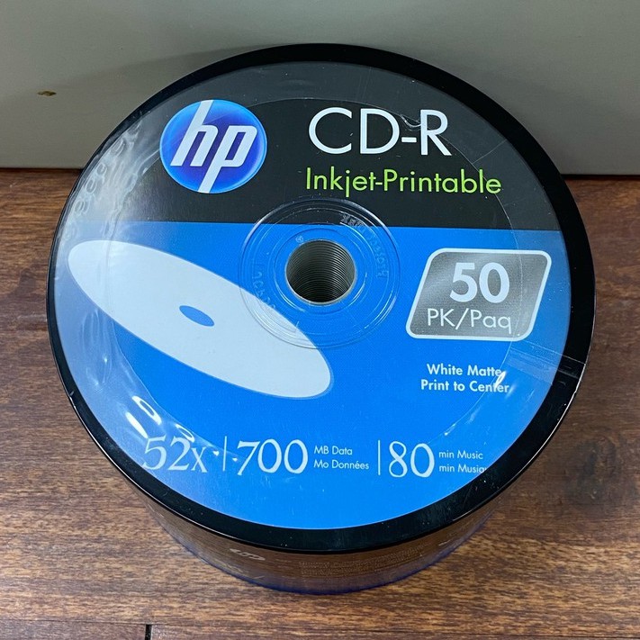 HP CD-R 52X Inkjet Printable可列印燒錄空白光碟 可燒錄光碟 空白光碟 燒錄片 光碟片 空白片 | 蝦皮購物