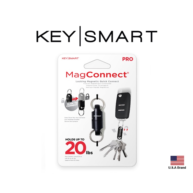 美國Keysmart超高負重(可達20磅)MAGCONNECT Pro可分離式磁鐵雙頭鑰匙圈【KS847-BLK】 | 蝦皮購物