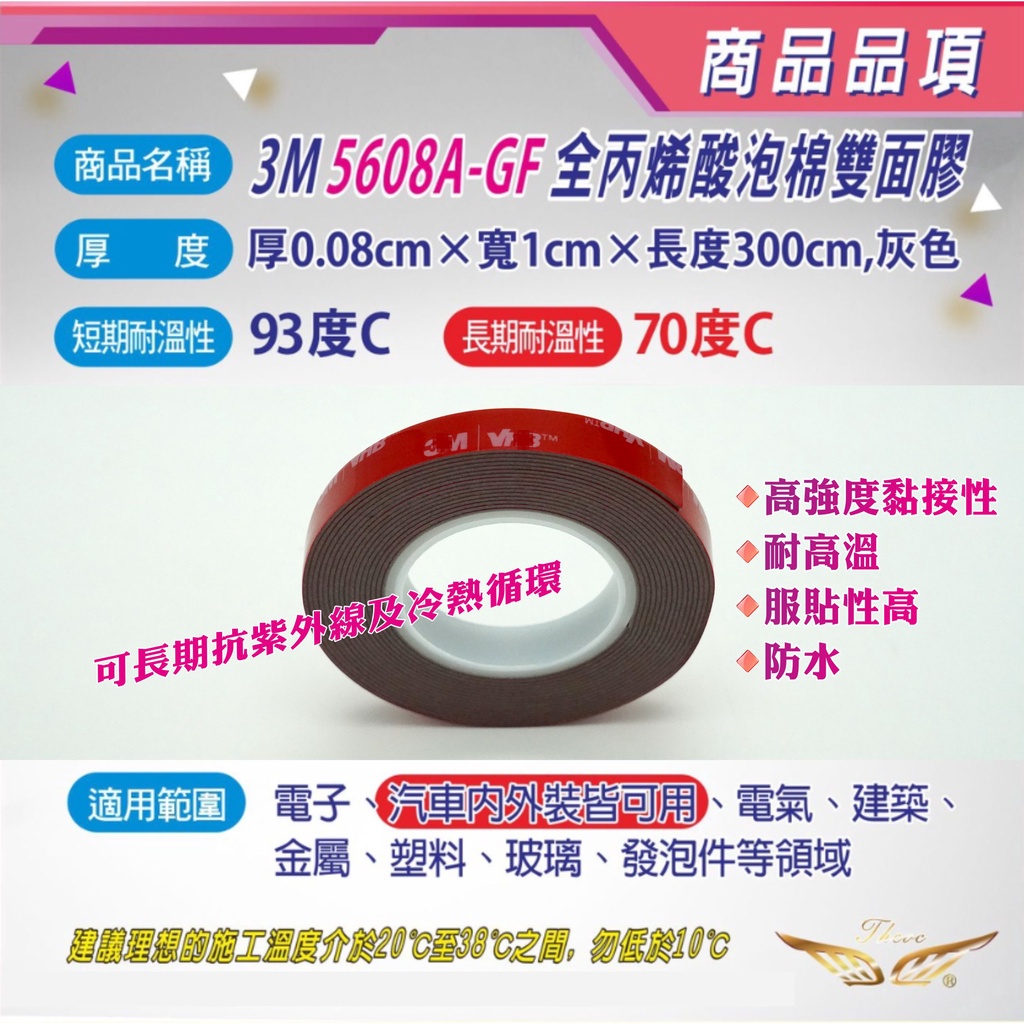 雙面膠 (飛耀) 3M PE泡棉膠帶 3M 4910VHB雙面膠 3M 5608A-GF全丙烯酸泡棉 LED背膠 雙面膠 | 蝦皮購物