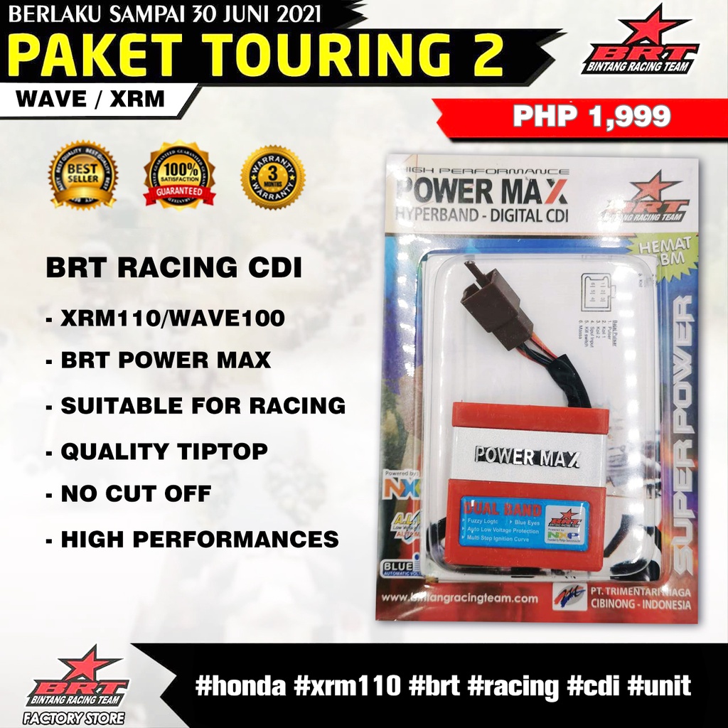 適用於 XRM 110 / Wave 100 / C100 的 BRT CDI Unit Racing(雙頻)(5 針) | 蝦皮購物