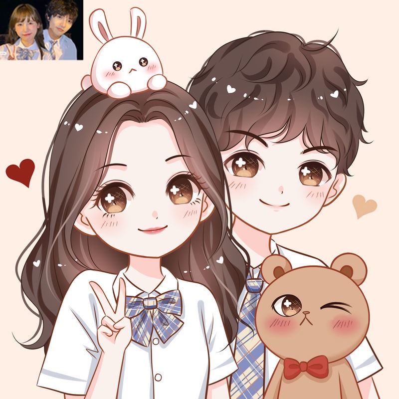 Z&T 客製化禮物 客製化頭像 頭像 手繪頭像Q版卡通可愛肖像設計定製作簡筆劃情侶真人照片漫畫插畫 | 蝦皮購物