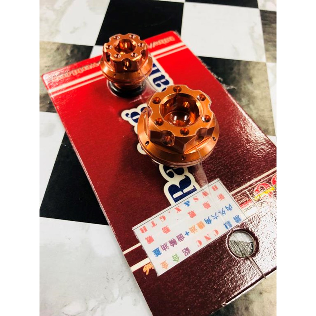 COCO機車精品 86 CNC 鋁合金 新勁戰 三代 四代 SMAX FORCE 加 機油螺絲+齒輪油螺絲 橘 | 蝦皮購物