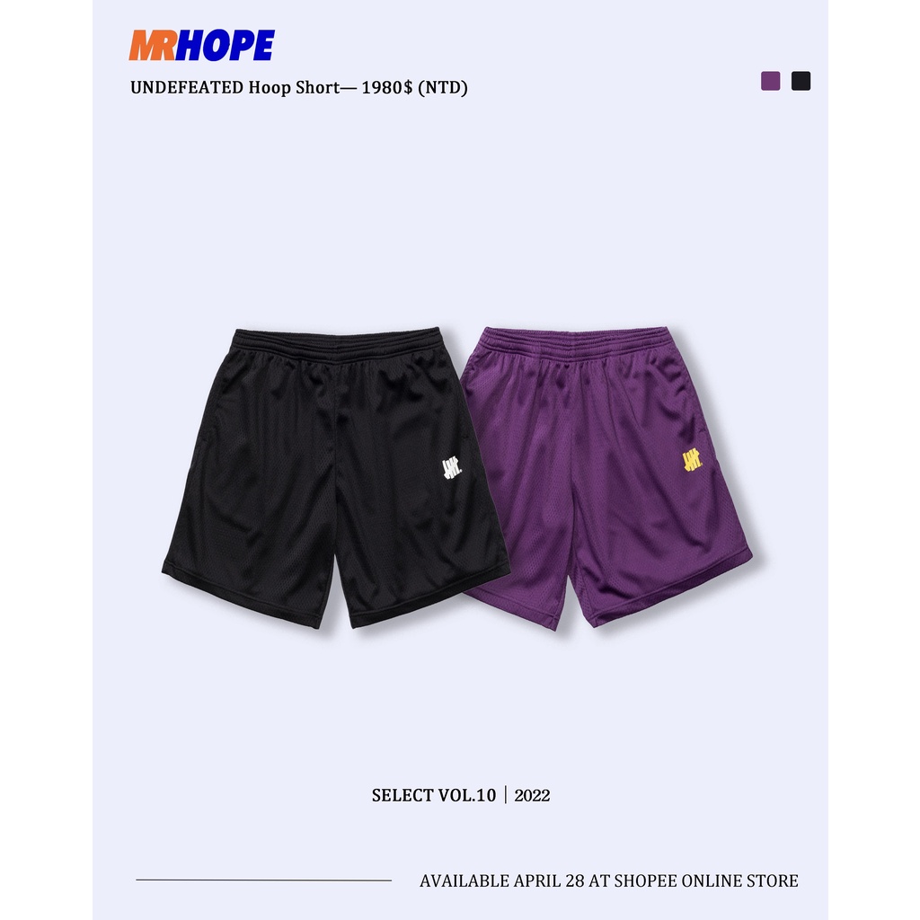 【MR.HOPE】補貨 UNDEFEATED Hoop Short 網眼 府綢 短褲 球褲 | 蝦皮購物