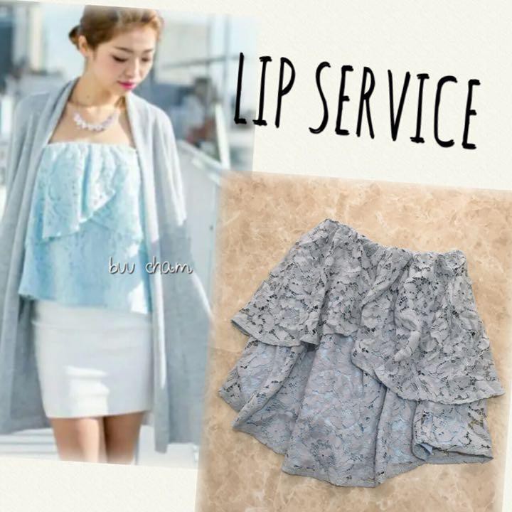 日本代購 花露米。花rumi in JP 日本知名品牌 Lip service 官網正貨 蕾絲雕花平口上衣 超美 現貨 | 蝦皮購物