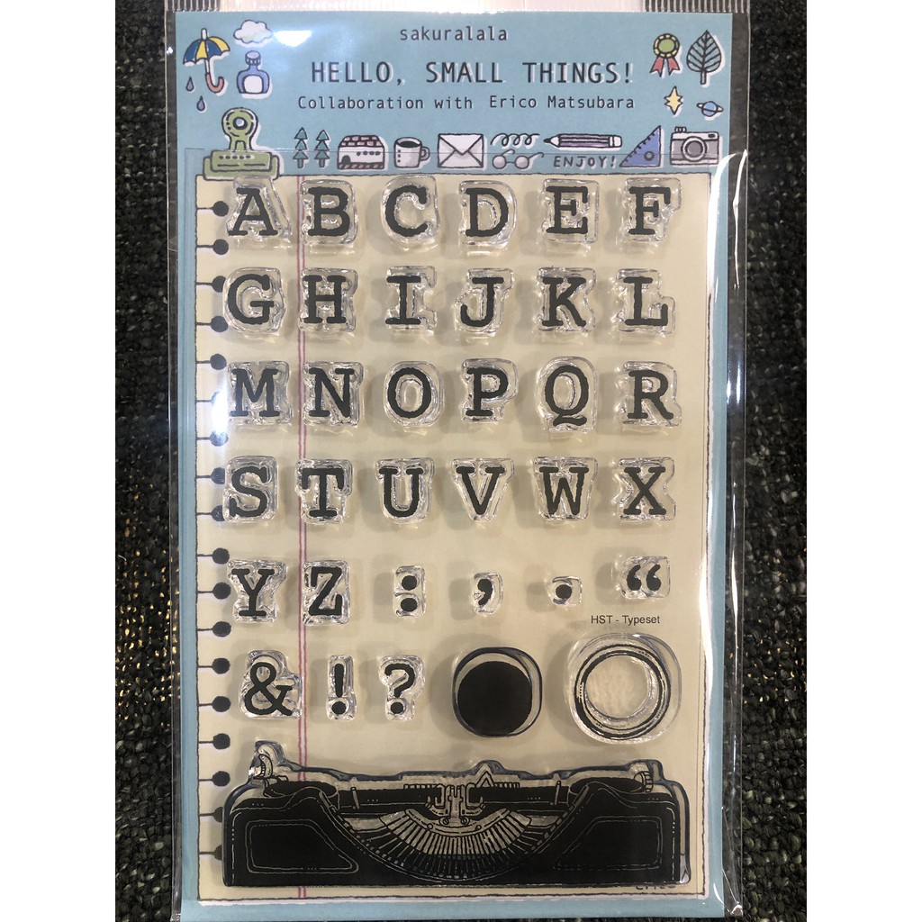 【發現了 - 日本文具】更優惠 Sakuralala Hello, Small Things系列水晶印章 打字機 | 蝦皮購物