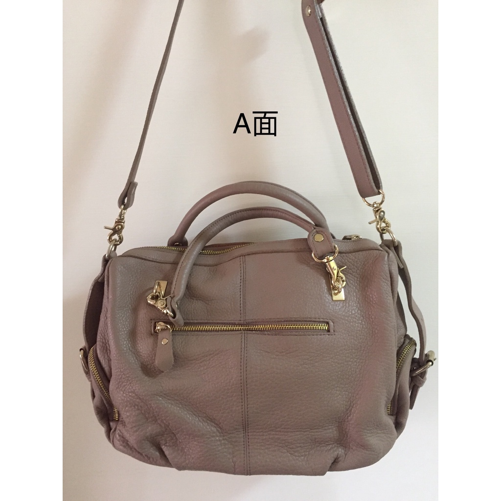 全新 大型 手提包 斜背包 側/肩背包 旅行包 PU軟皮 皮包 大容量 淡駝色 手提帶及肩帶均可卸 | 蝦皮購物