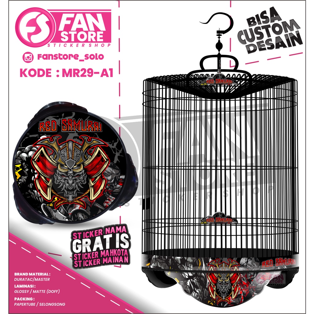 Tebok Murai 貼花貼紙 Murai Cage 貼花貼紙 Murai Tebok 貼紙 CODE MR29-A1 | 蝦皮購物