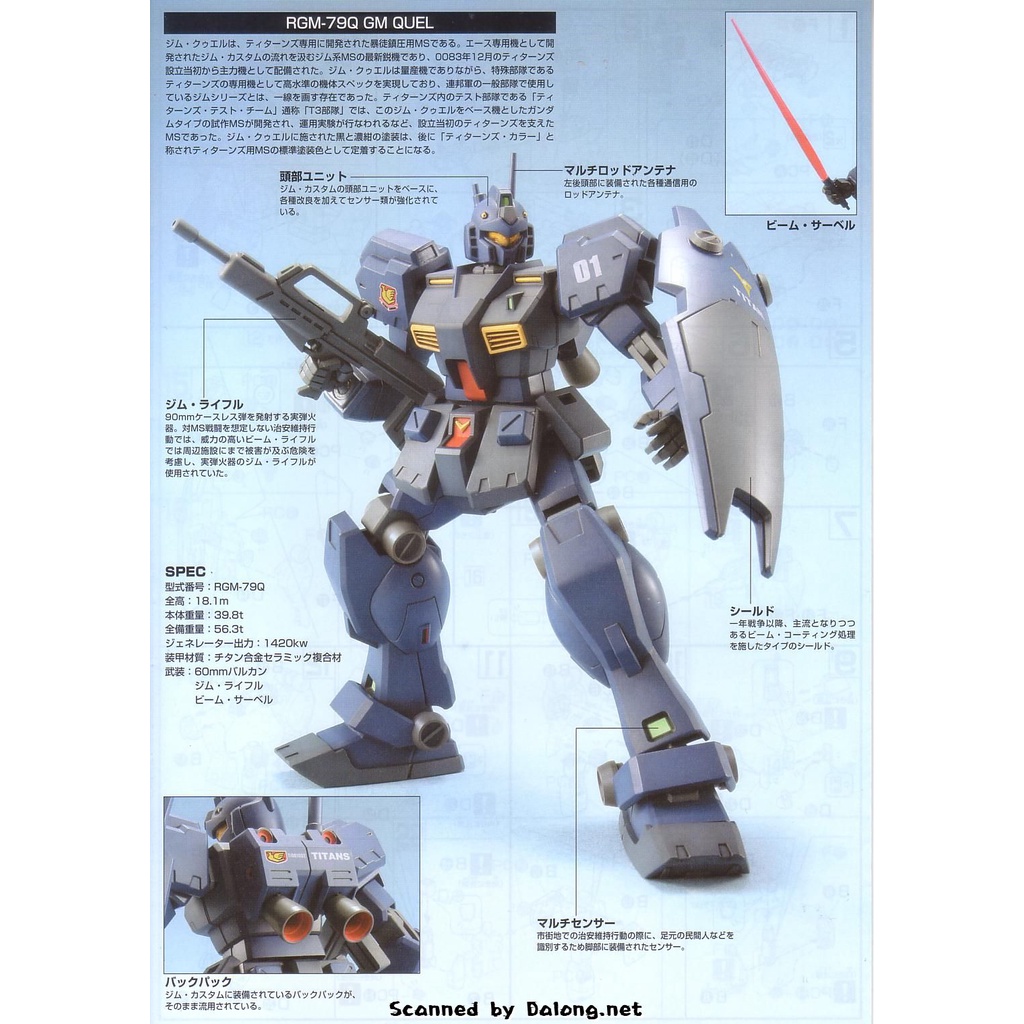 高達模型萬代 HG 074 RGM-79Q GM Quel 1 /144 UC 高達 0083 [GDB] [BHG] | 蝦皮購物