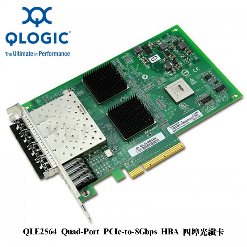 全新盒裝 QLogic 四埠光纖卡 HBA卡 8Gbps Pcie 2.0x8 4xLc FC QLE2564 | 蝦皮購物