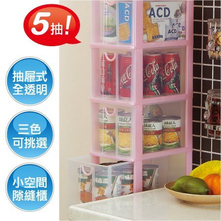 台灣製造-現貨-塑根品牌SUHKEN-DOLEDO小物五層收納櫃【AD525】抽屜式收納盒-小型透明收納箱 | 蝦皮購物